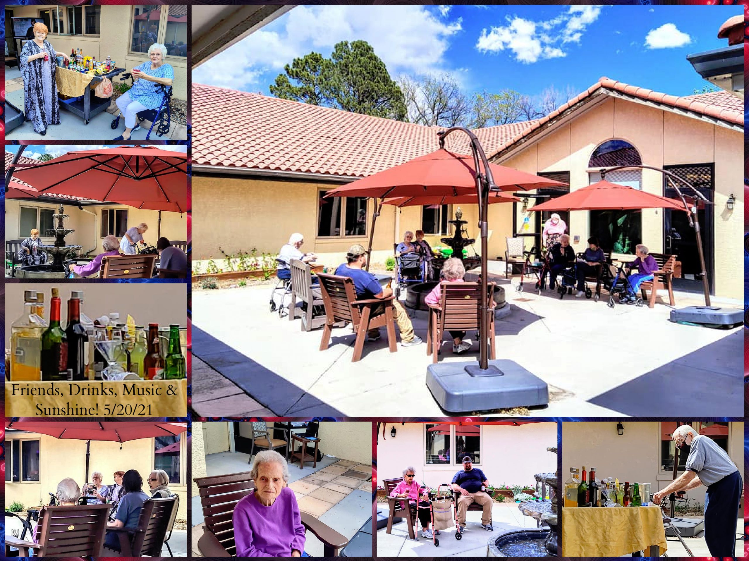 HappyHour52021Collage | Myron Stratton Home